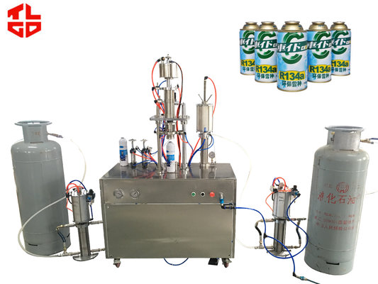 Under Cap Aerosol Spray Filling Machine For Air Conditioner Refrigerant