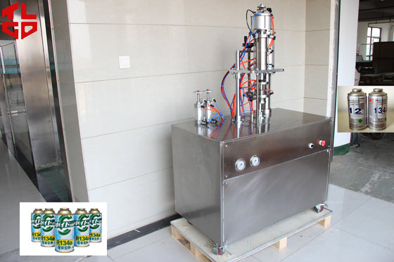 Under Cap Vacuum Semi Automatic Aerosol Filling Machine For Car Refrigerants