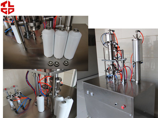 Freon Under Cap Vacuum Semi Automatic Aerosol Filling Machine For Refrigerant
