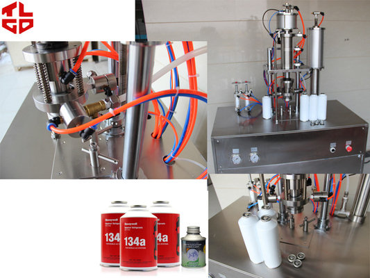 Refrigerant 134a Car Gas Filling Machine , Aerosol Spray Filling Machine