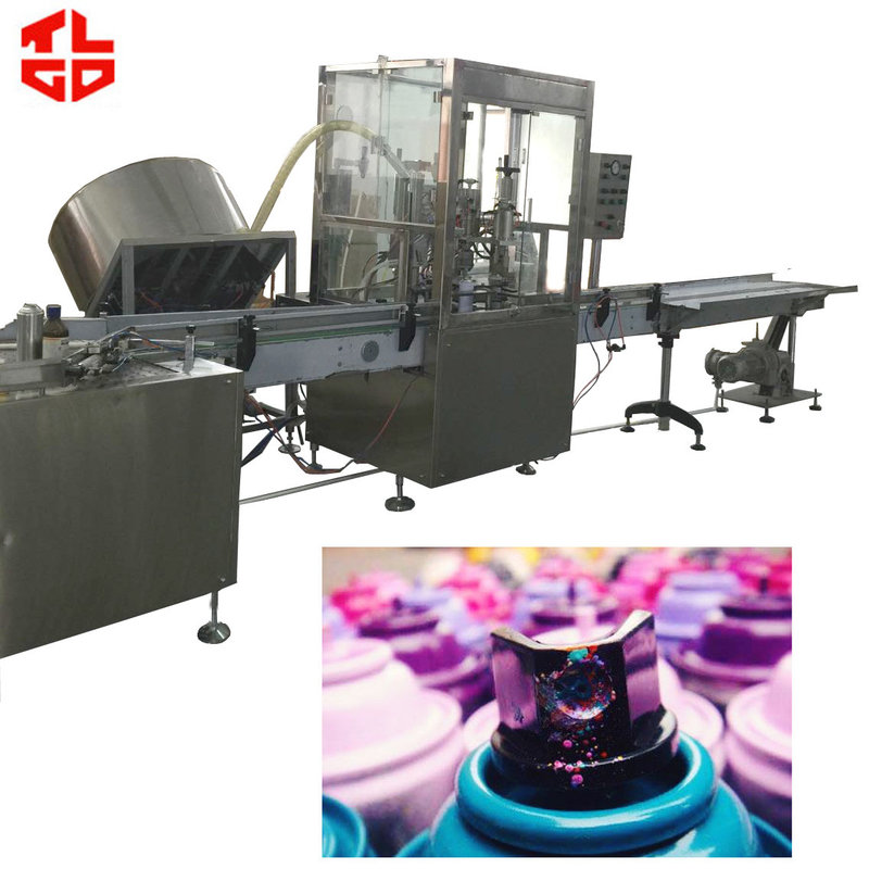 Automatic Aerosol Spray Paint Can Filling Machine For Oil Based Spray Paint