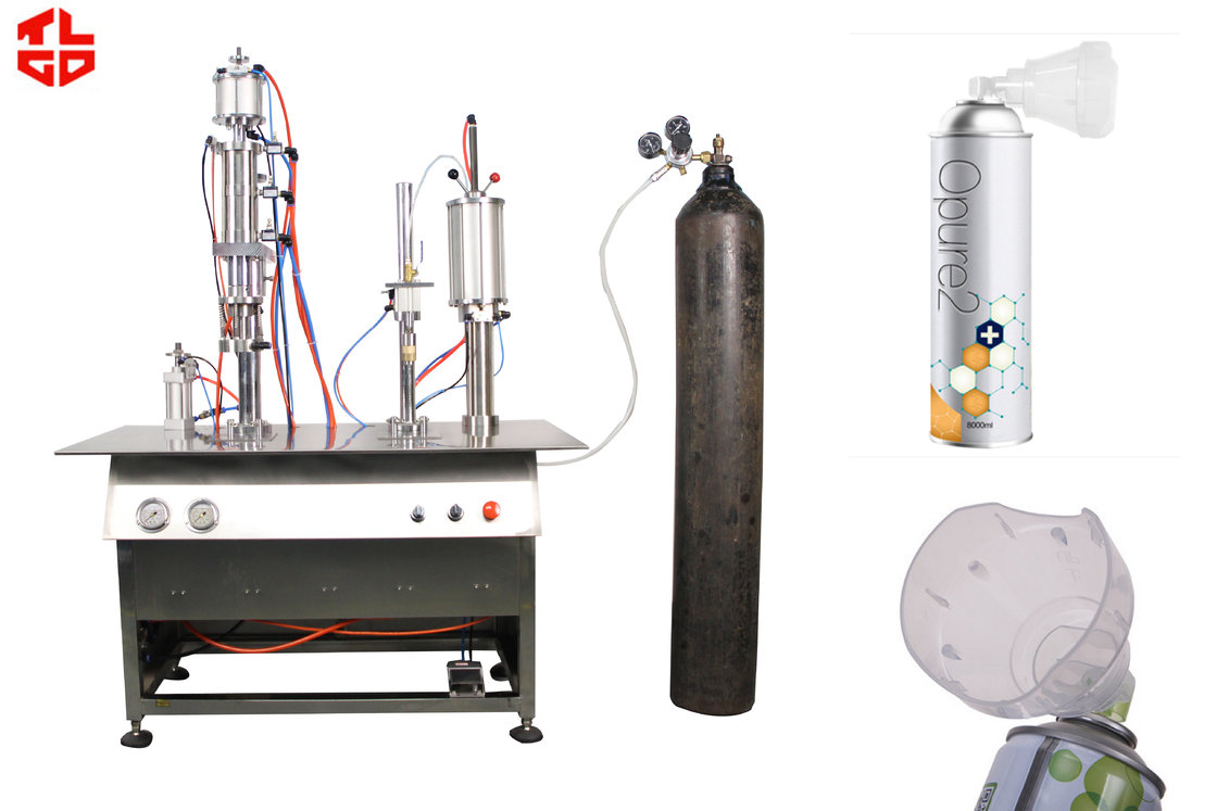 Breathing Fresh Air / Oxygen Filling Machine For Tin Plate Cans / Aluminum Cans