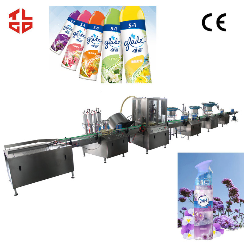 Automatic Aerosol Filling Machine For Tin Plate Cans Cans Air Freshener Spray