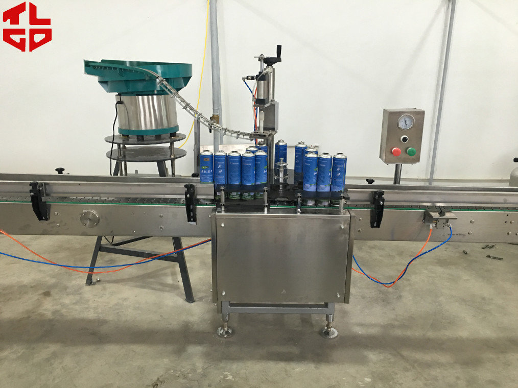 Stainless Steel Aerosol Spray Paint Filling Machine For Sanitizer Disinfector Spray