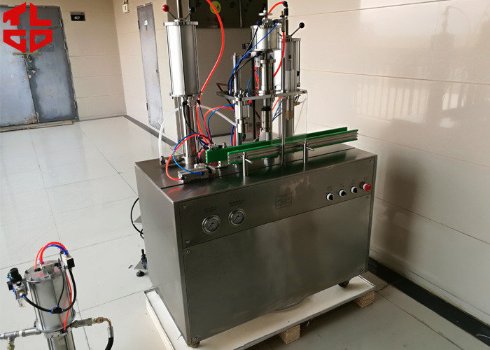 Low Noise Semi Automatic Aerosol Filling Machines For Hair Spray / Styling Gel