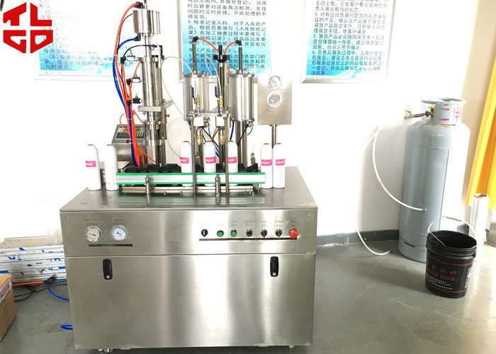Automatic BOV Bag On Valve Aerosol Filling Machine For Shaving Foam Spray Shaving Gel