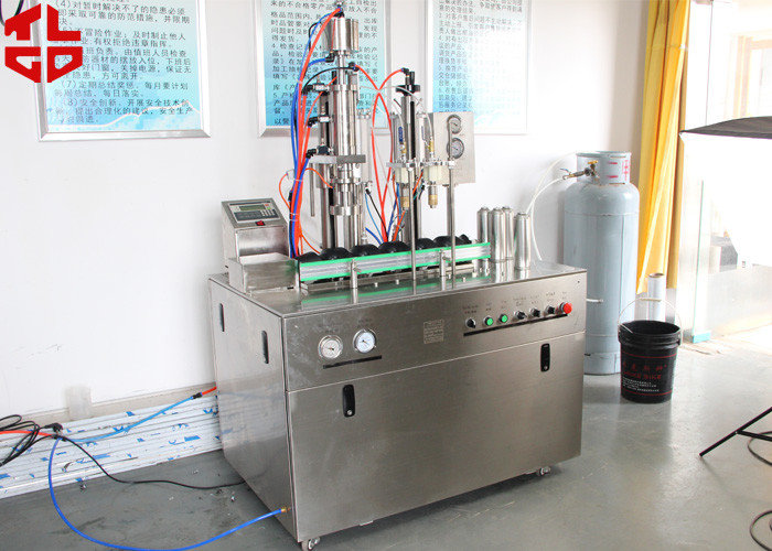 Easy Operating Bag On Valve Spray Can Filling Machines For Evian Spray / Avene Spray / Water Spray