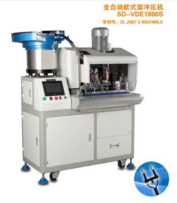 High Efficiency Flat Cable 2 Round Pin Plug Insertion Machine Low Noise