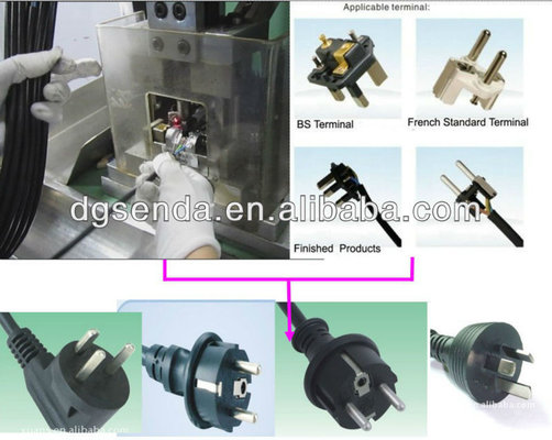 4.0mm Brazil Plug Semi Automatic Crimping Machine 3 Hollow Pin / Solid Pin