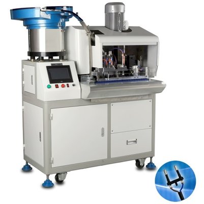 Labor Saving Holland Plug Insert Crimping Machine Two - Core Round Cable Stripper