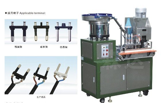 Round Cable Stripper Wire Cut Strip Crimp Machine 2 Round Pin Plug 0.5 - 0.8Mpa