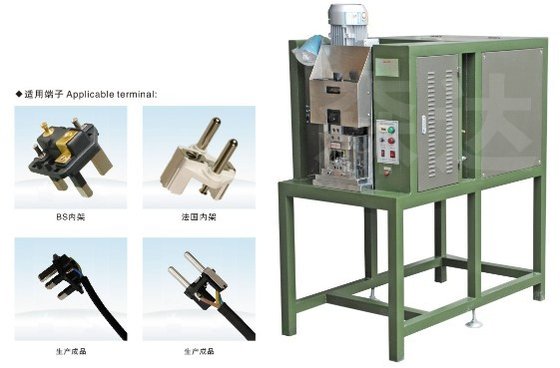 UK Standard 3T Semi Automatic Crimping Machine 375KGS 3 Flat Pin Plug Insert
