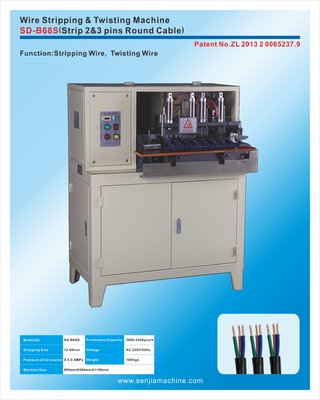 Two And Three Core Copper Cable Wire Cut Strip Crimp Machine High Efficient