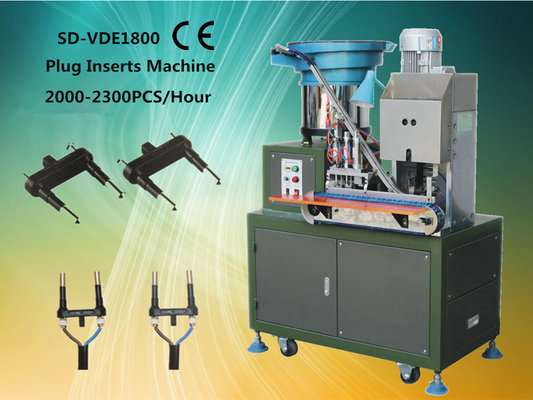 50Hz Plug Insertion Machine , Power Cord Plug Inserts Crimping Machine