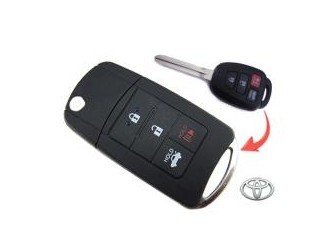 Modified Folding Remote Key Shell 4 Button For Toyota