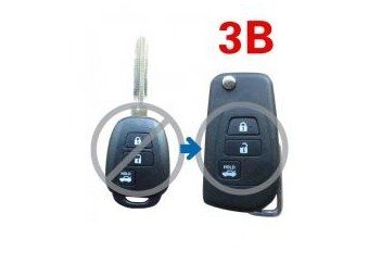 New Modified Folding Remote Key Shell 3 Button For Toyota