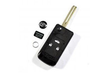 3 Buttons Flip Remote Key Shell for Toyota Crown 2.5