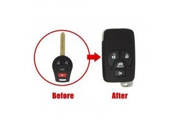 4 Buttons Modified Flip Remote Key Shell for Nissan NEW SUNNY