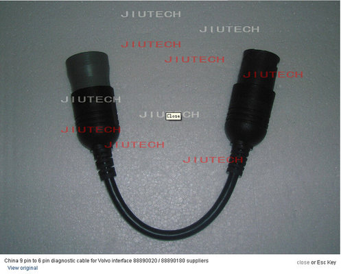 9 pin to 6 pin diagnostic cable for Volvo interface 88890020 / 88890180