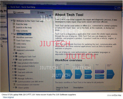 CF29 Laptop With 2013 PTT 2.01 Volvo vocom Vcads Pro 3.01 Software