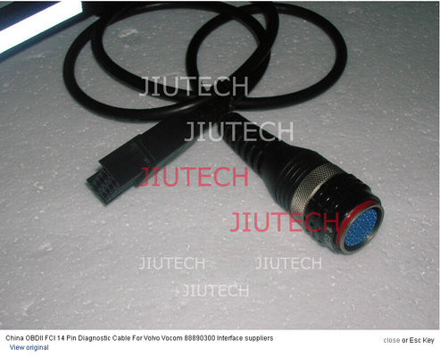 OBDII FCI 14 Pin Diagnostic Cable For Volvo Vocom 88890300 Interface
