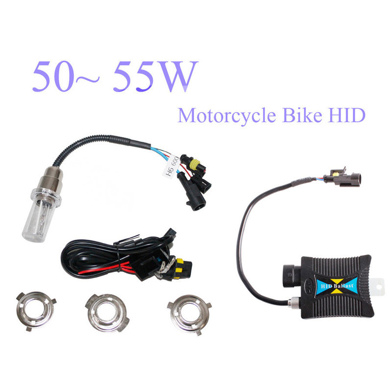 le vélo de moto de 55W 12V A CACHÉ le ballast haut-bas H1 H4 H6 6000K du Bi-Xénon Kit+Slim de faisceau