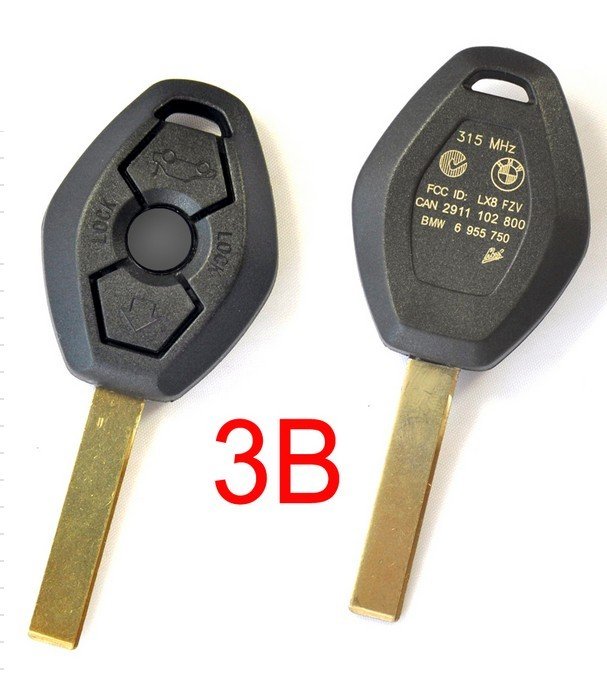 3 Buttons 2 Track Key Shell (Back Side with the Words 315MHZ) for BMW