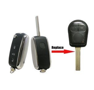 3 Buttons Silver Modified Flip Key 315MHZ/433MHZ 44 Chip Inside for BMW