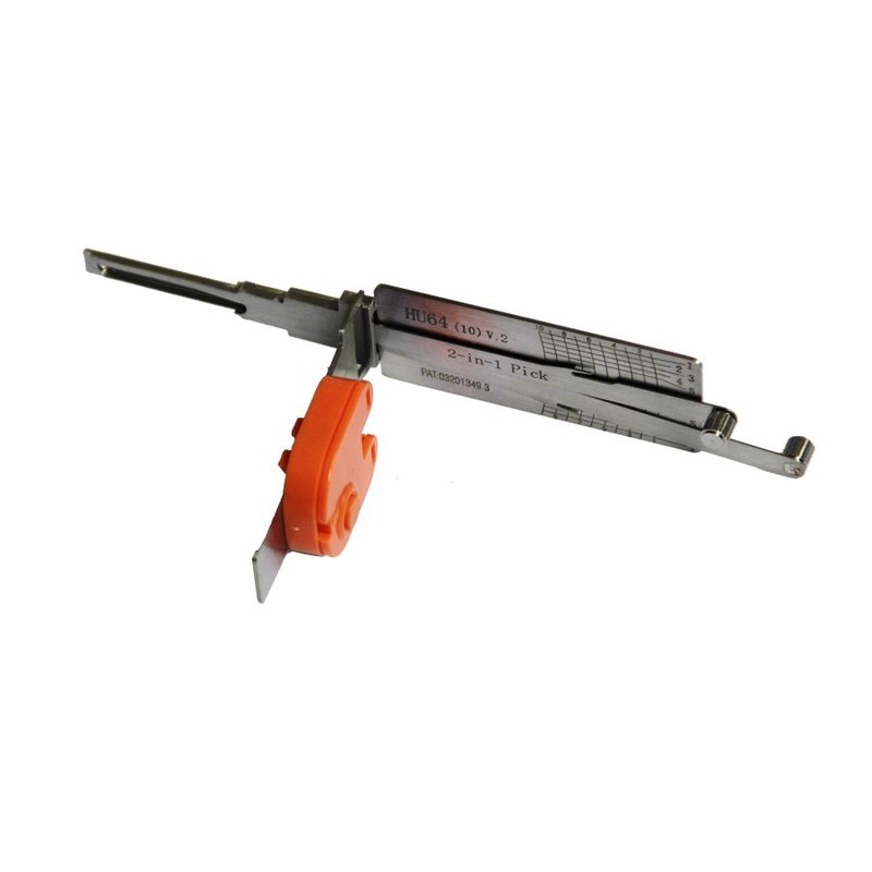 Auto Lishi Lock Pick , Lishi Benz Hu64 2 In 1 Auto Pick / Decoder