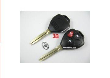 Toyota Camry Remote Key Shell 3 Button(with red button and sunk logo )