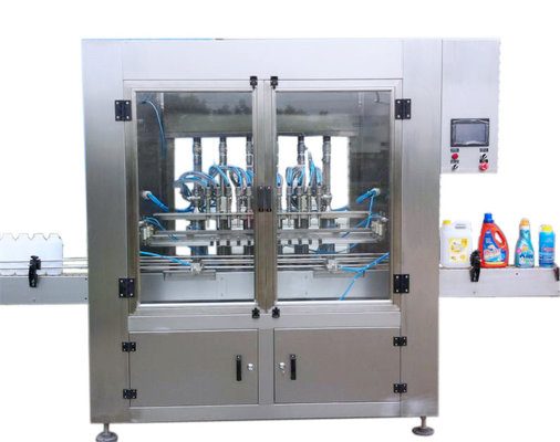 China Automatic Liquid Filling Equipment With Multiple Heads For Bottle / Can / Bucket supplier