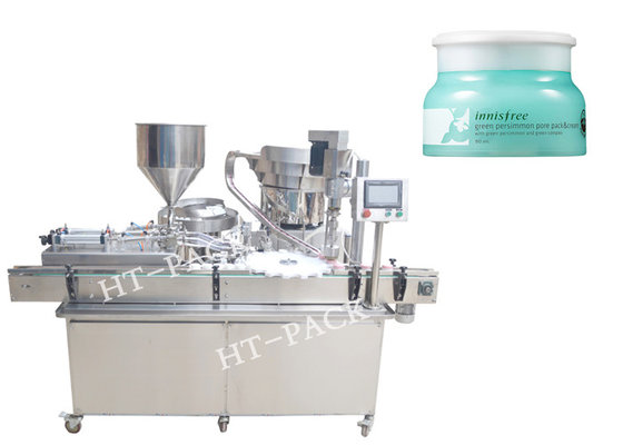 Cream / Pasted Automatic Filling And Capping Machine With Pneumatic Pump supplier