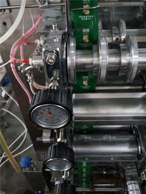 Double Row Electric Milk Pouch Packing Machine With 50-60HZ Frequency , PLC Controller supplier