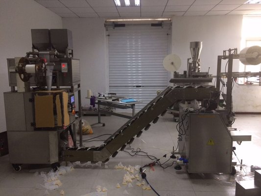 2 Scales Automatic  Nylon Triangle Bag Packing Machine / Granule Packing Machine High Precision supplier