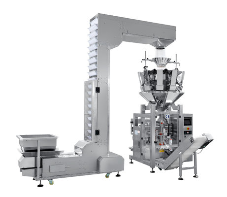 Popcorn Integrated Packing Machine , Snack Food Packaging Equipment Multiple Heads Weigher supplier