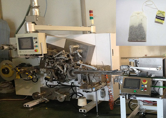 Double Chamber Lipton Tea Packaging Machine With Thread And Label , 120 Bags / Min supplier