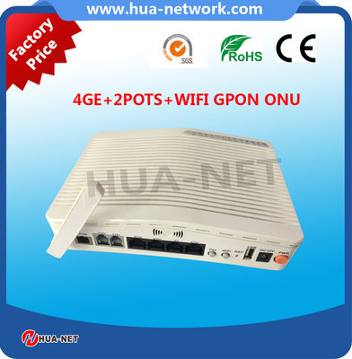 HZW-G804-FW GPON ONT 4GE 2POTS WIFI GPON ONU with factory price