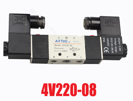China 5 port 2 position Solenoid Valve 4V220-08 DC12V/24V AC110V/220V supplier