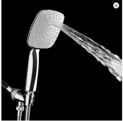 Silver Hand Held Multi Function Shower Head  To Increase Water Pressure For Bathing