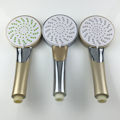 Removable Water Filter Shower Head Multi Function With Full Brown Stone Handle