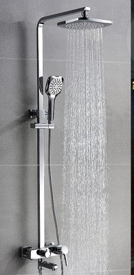 High End Shower Mixer Set Wall Mounted , Overhead Rain Shower Set For Bathroom
