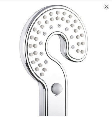 Water Saving S Shape Handheld Shower Head For Bathroom ABS Laser Printing Panel