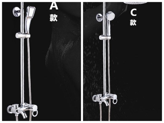 Bathroom Thermostatic Shower Mixer Set Stainless Steel Panel Eco Friendly
