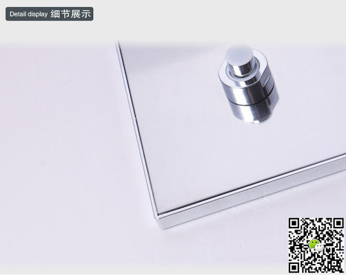 Large Rectangular Rain Shower Head Ceiling Mount Aluminium Alloy Material