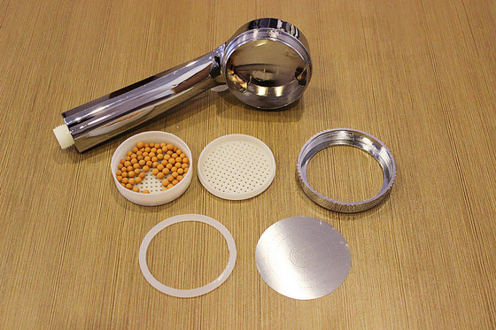 High Pressure Filtered Negative Ions Shower Head Tomalin Stone For Bathroom / Spa