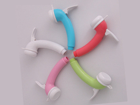 Plastic Full Color Toilet Shattaf Bidet Spray With Water Saving Function