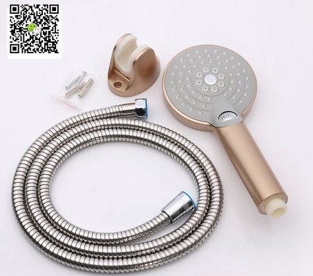 ABS Plastic Removable Bathroom Shower Heads Handheld Set With Flexible Shower Hose