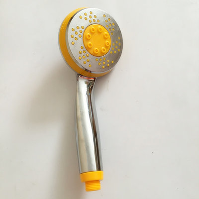 Yellow Efficient Filtered Shower Head With Handheld , Hand Held Shower Spray