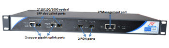 FTTX FTTB FTTP FTTH  device 2 PON ports GEPON OLT with 4*GE uplink ports