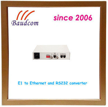 19inch rackmount E1 to Ethernet RS232 converter Ethernet RS232 over E1 converter